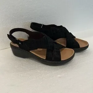 Clarks | Shoes | New Clarks Womens Merliah Echo Slipon Slingback Wedge ...